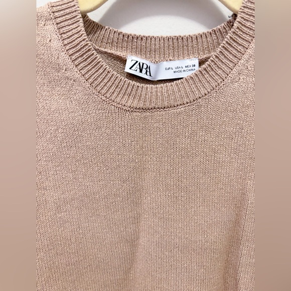 Zara | Tops | Zara Contrast Topstitch Knit Top | Poshmark
